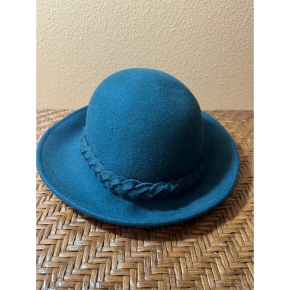 ADORA | Accessories | Adora Womens Teal Wool Felt Hat With Braided Band ...